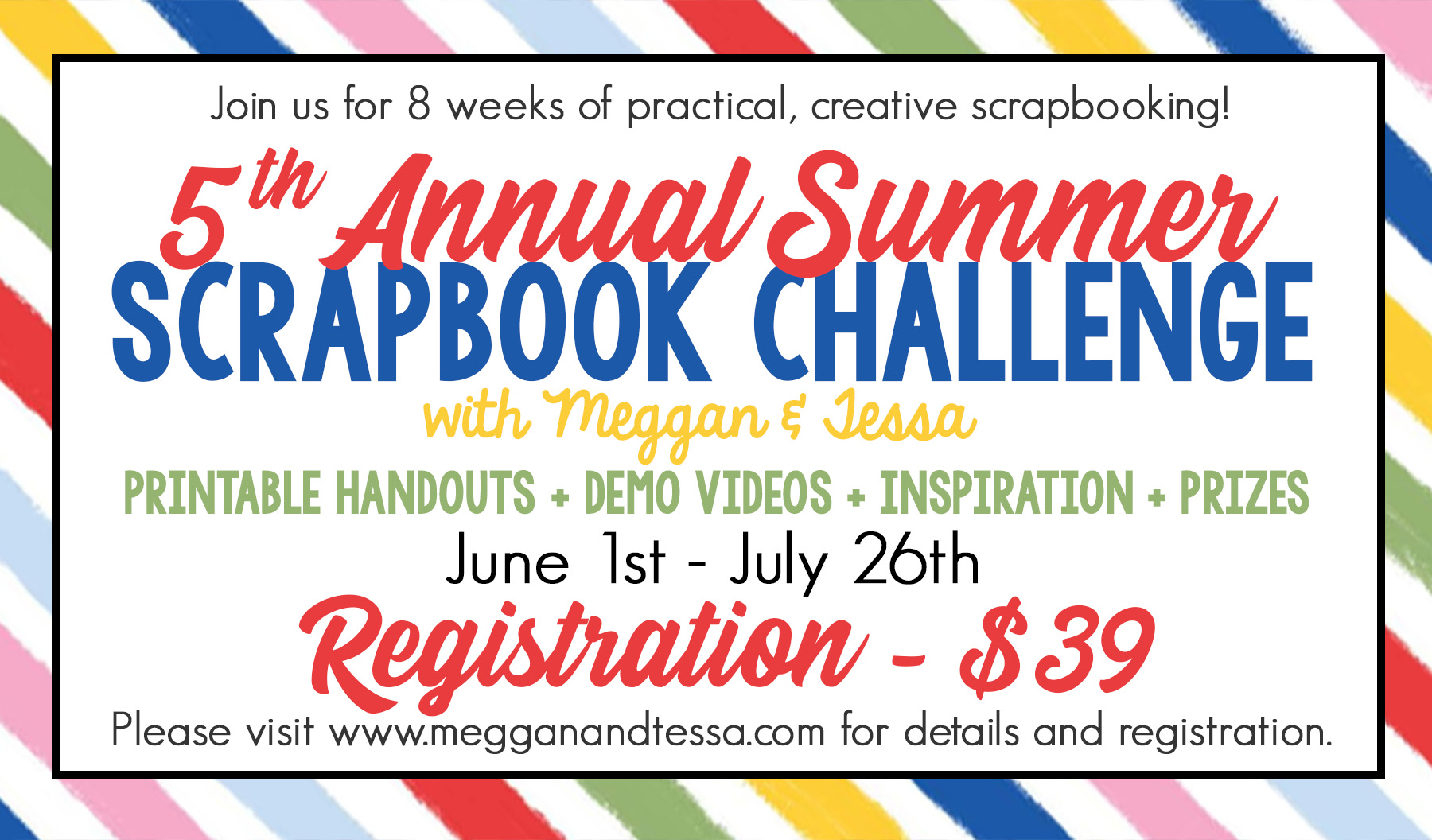 2025 Summer Scrap Challenge Confirmation – Scrapbooking with Meggan & Tessa